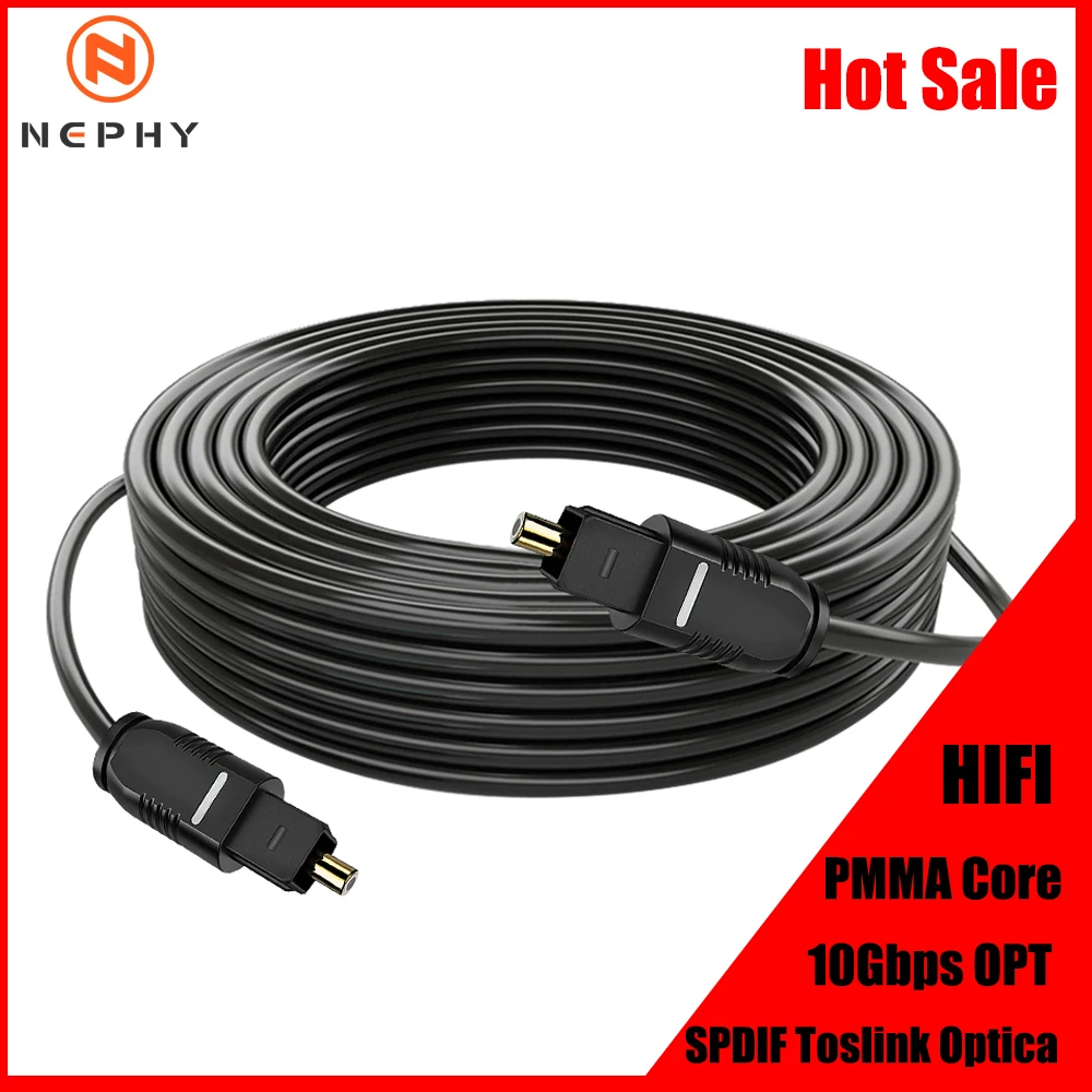 Optical Digital Audio Cable Toslink S/PDIF Plug With Cover HIFI Fiber ...