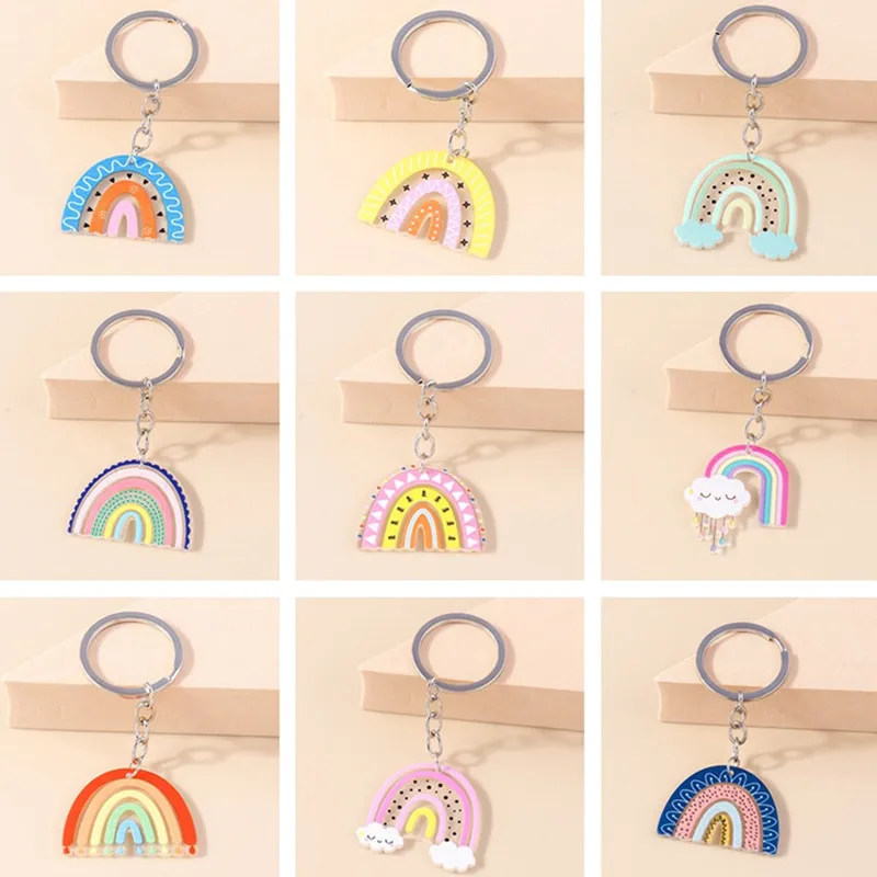 Cute-Colorful-Rainbow-Keychains-Souvenir-Gift-for-Women-Men-Car-Key ...