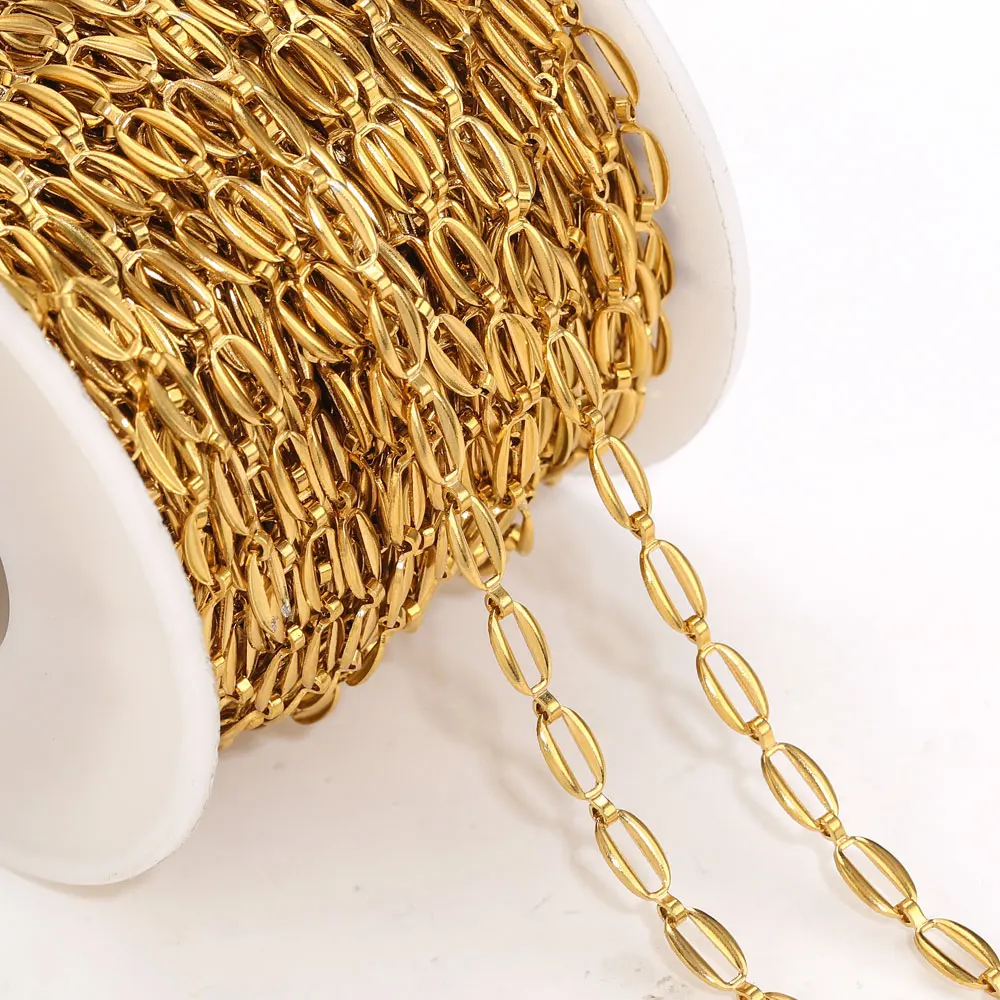 1 meter Stainless Steel Oval Chains For Jewelry Making Women Necklace ...