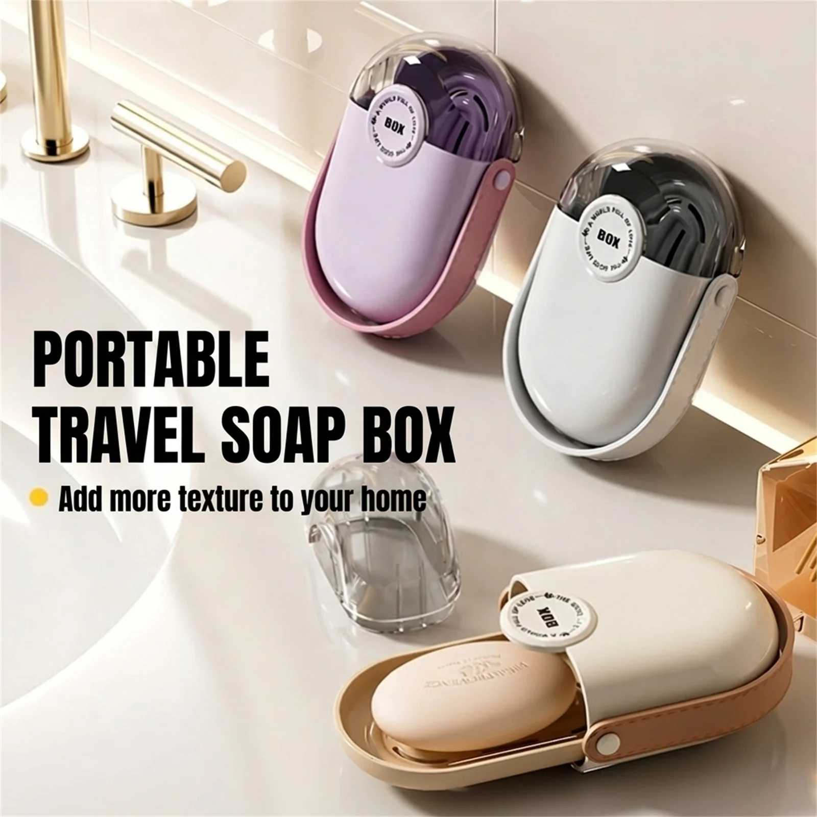 Portable Travel Soap Box With Lid - Leakproof Transparent ABS Soap Case ...