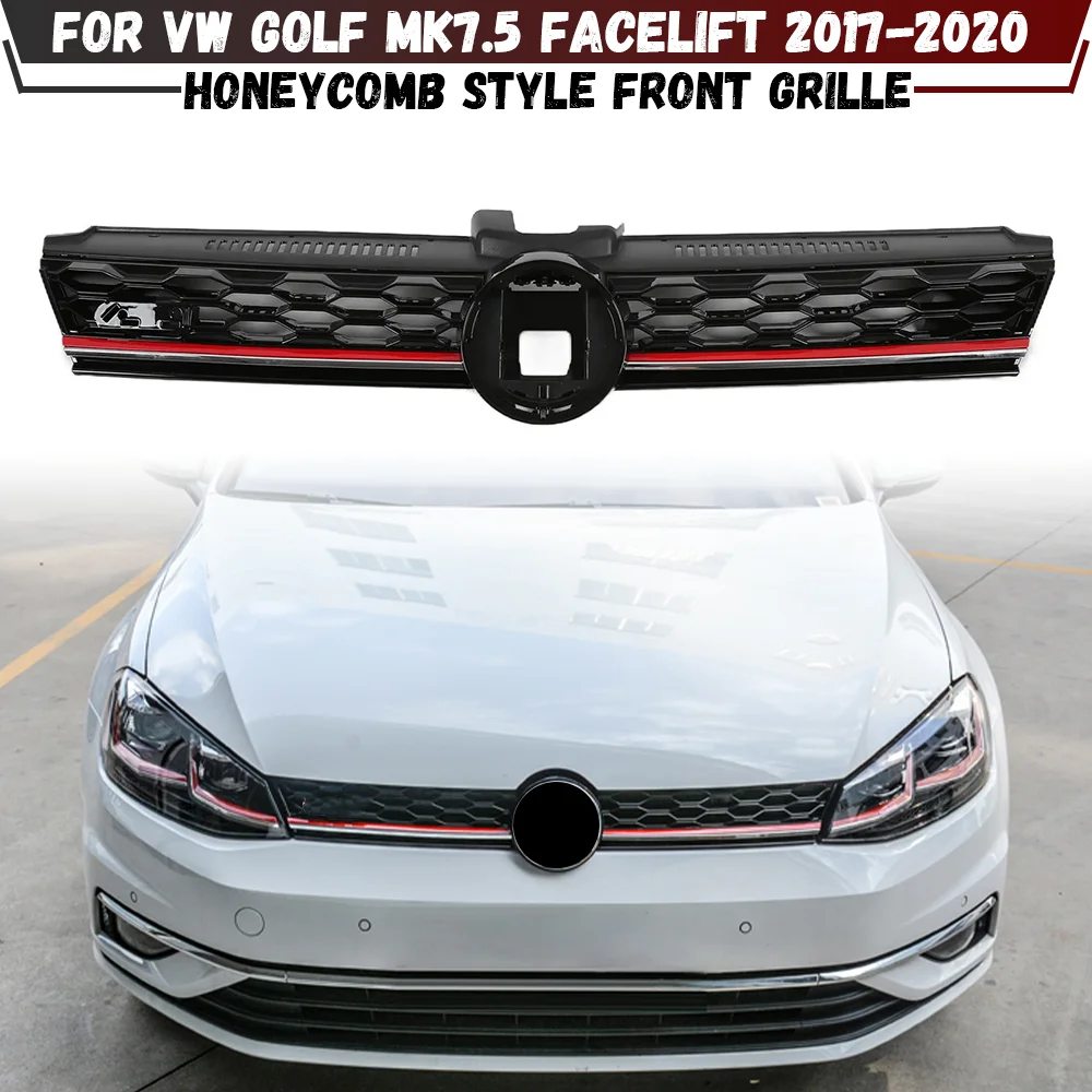 Front Bumper Centre Grille For Volkswagen VW Golf MK7.5 Facelift 2017 ...