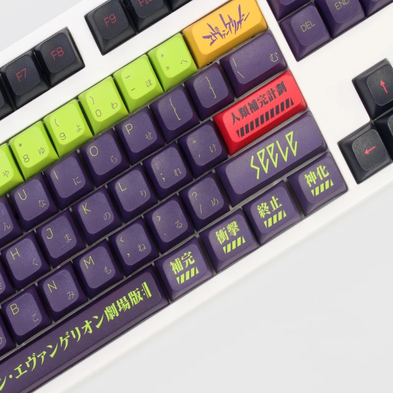 Keys | Custom Anime Keycaps 135 PCs Evangelion Theme Eva Unit 01 V2 fo ...