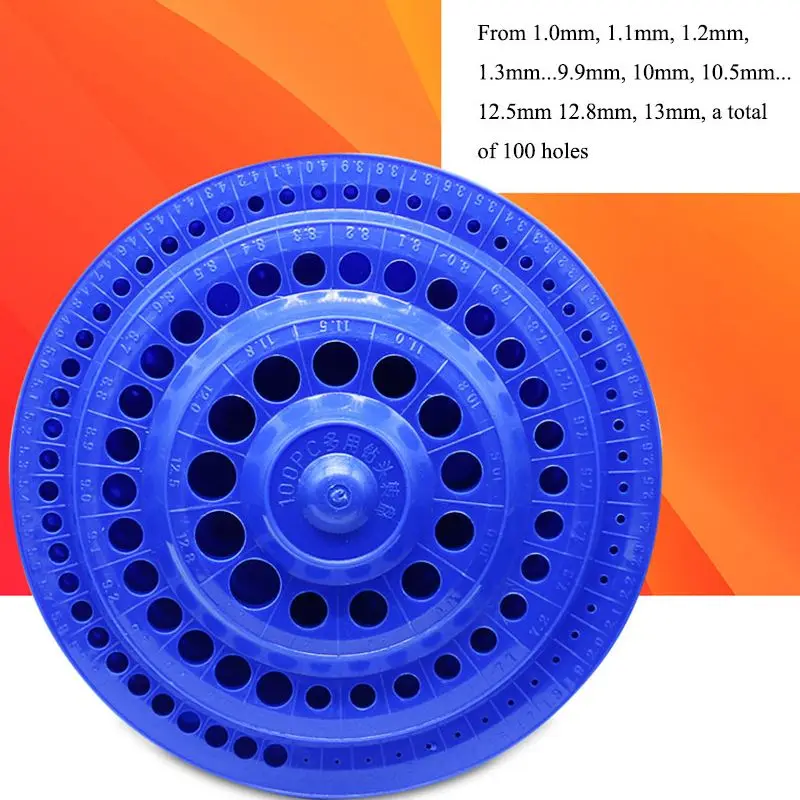 100pcs Holes 360 Degree Rotating Drill Storage Box Round Shaped ...