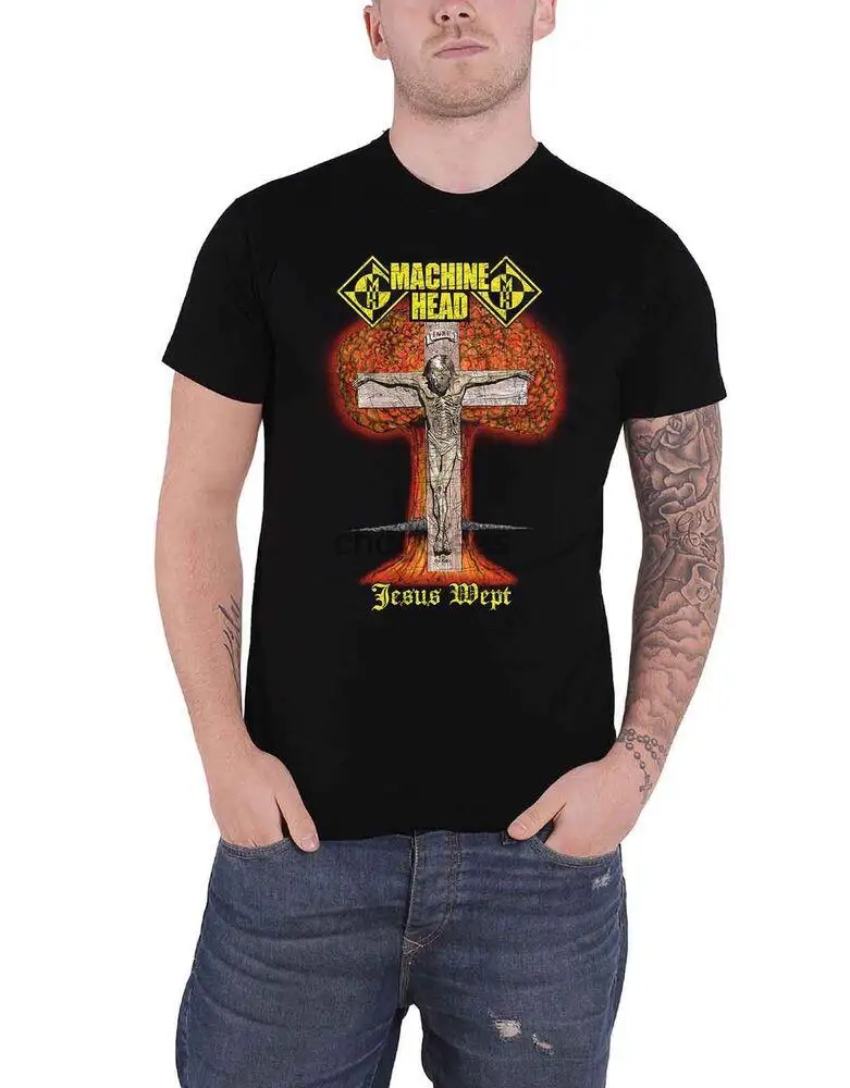 Machine Head T Shirt Jesus Wept Band Logo new Official Mens Black ...