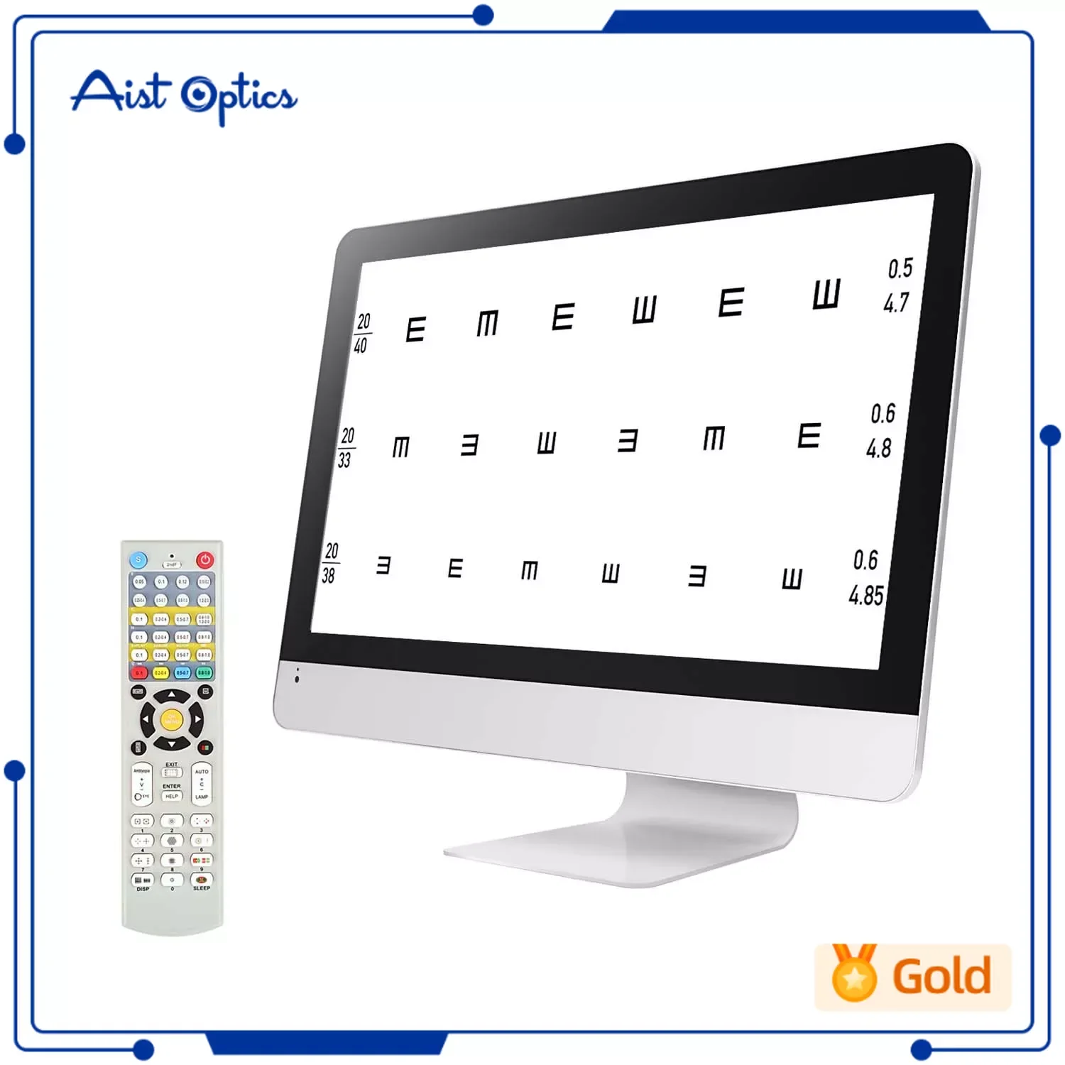 Digital-Visual-Acuidade-Chart-Vis-o-Optical-Testing-Monitor-Eye-Test ...