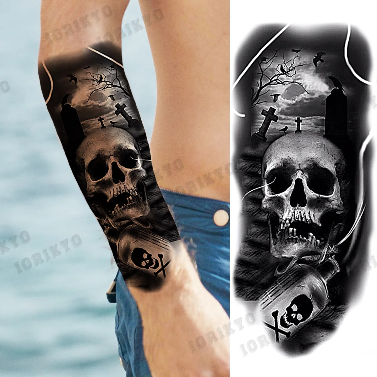Skull Tattoos Half Sleeves
