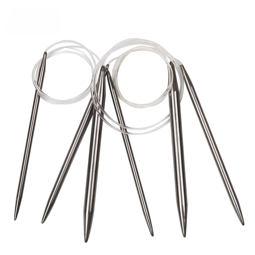 Stainless Steel Circular Knitting Needles Knitting Pins Crochet Weaving ...