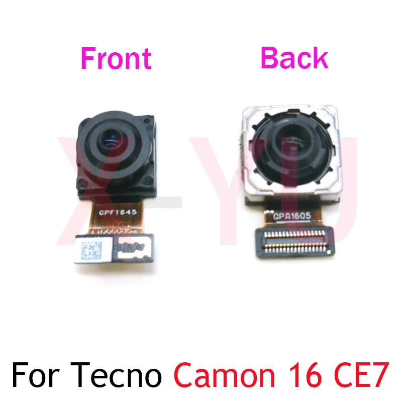 For-Tecno-Camon-16-CE7J-CE7-Rear-Back-Big-Front-Camera-Module-Flex ...