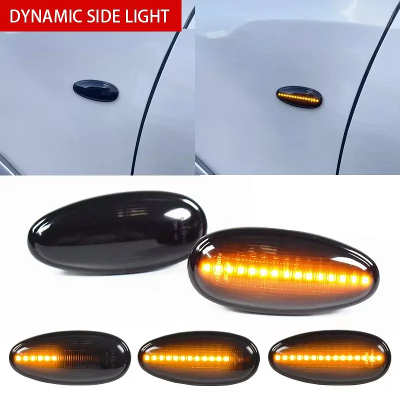 2x-LED-Dynamic-Side-Marker-Lights-Turn-Signal-Lamps-For-Mitsubishi ...