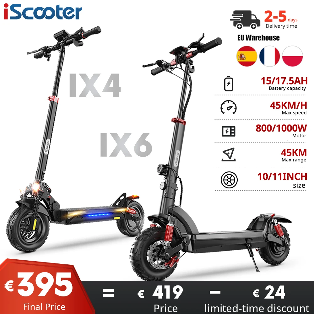 iScooter-IX4-IX6-Electric-Scooter-800W-1000W-Powerful-Electric-Kick-Scooter-10INCH-11INCH ...