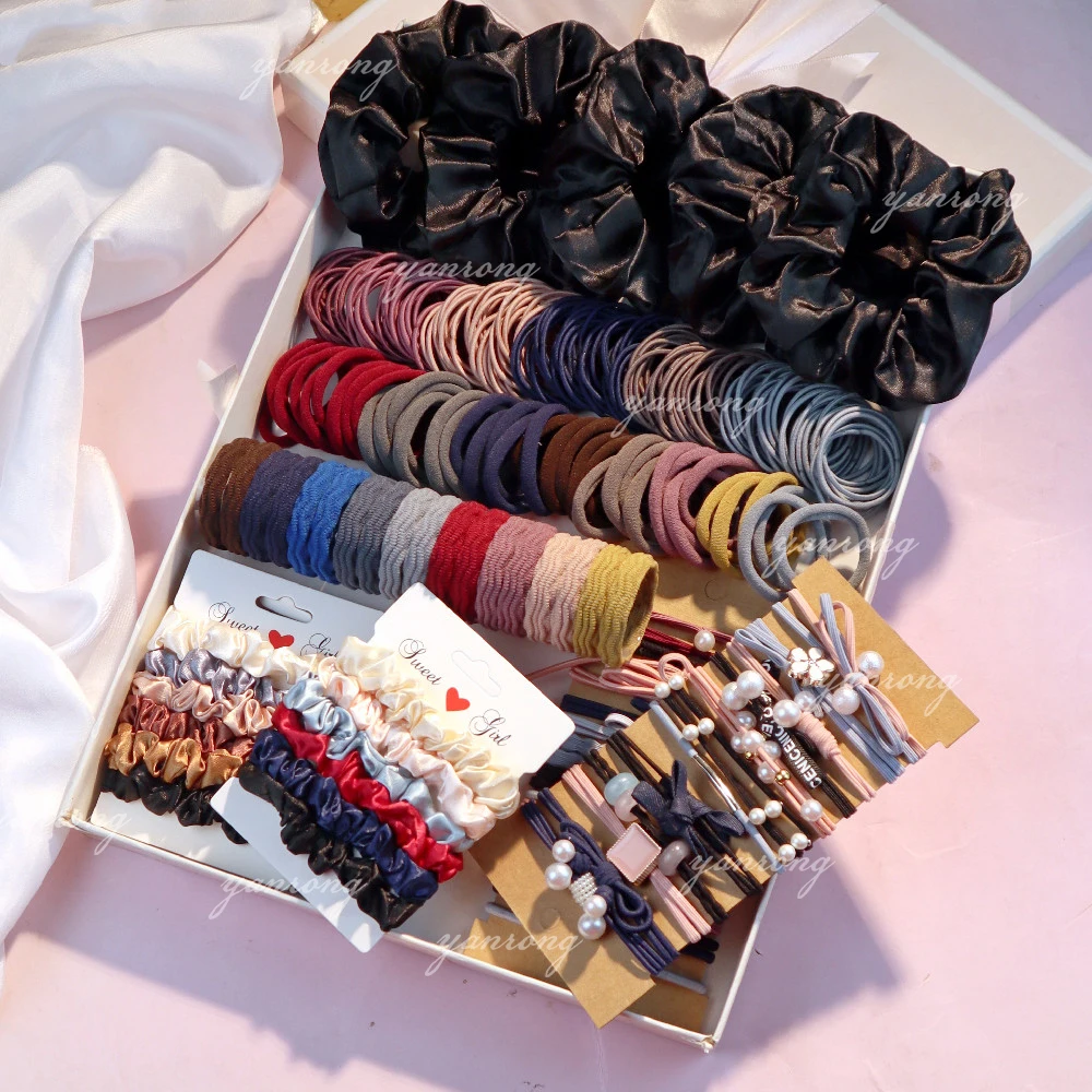 Hair Accessories for Woman Set Seamless Ponytail Holders Variety Hair ...