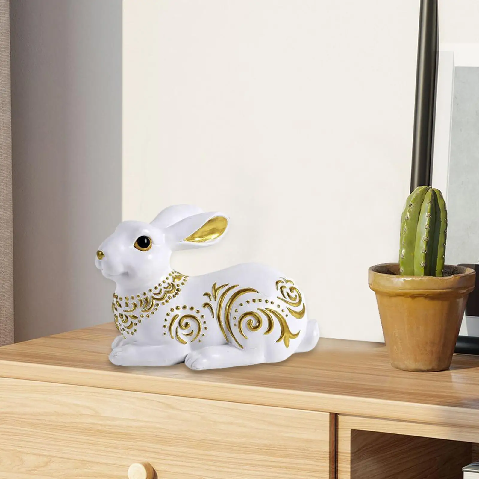 Bunny-Statue-Cartoon-Rabbit-Figure-Animal-Model-Collectable-Rabbit ...