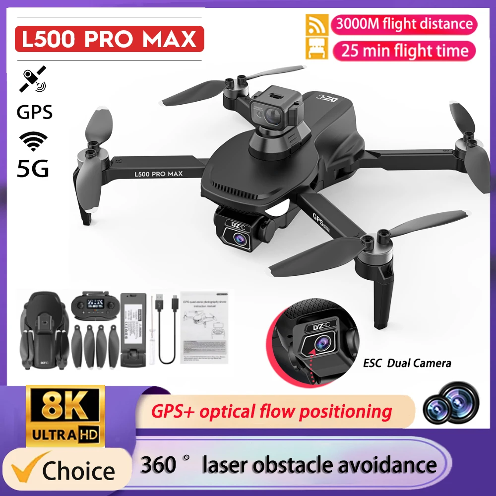 New-L500-PRO-MAX-4K-GPS-Drone-Camera-PRO-Brushless-Pro-Quadcopter-FPV ...