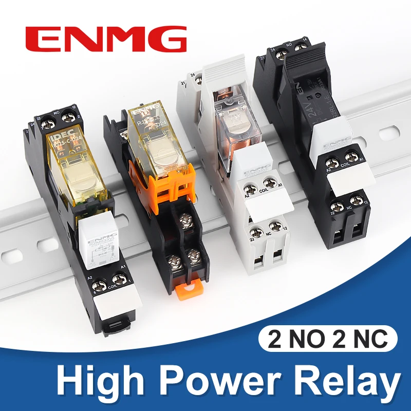 ENMG G2RL-1-E/G2RL-2 DC24V relais 16A 2NO2NC Rail DIN, indicateur LED ...