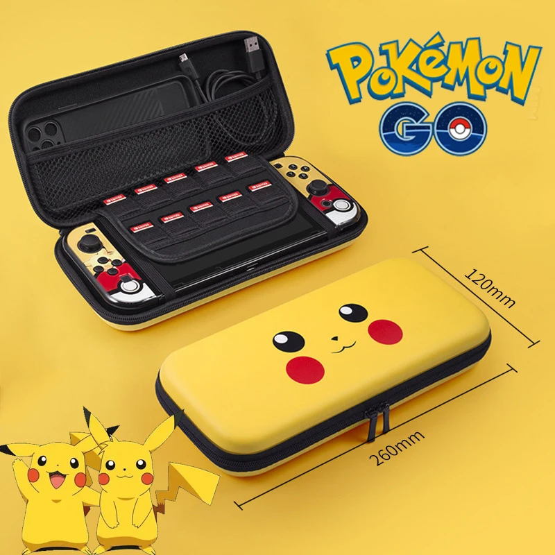 Pokemon Pikachu Hard Shell Protective Pouch Storage Bag for Nintendo ...