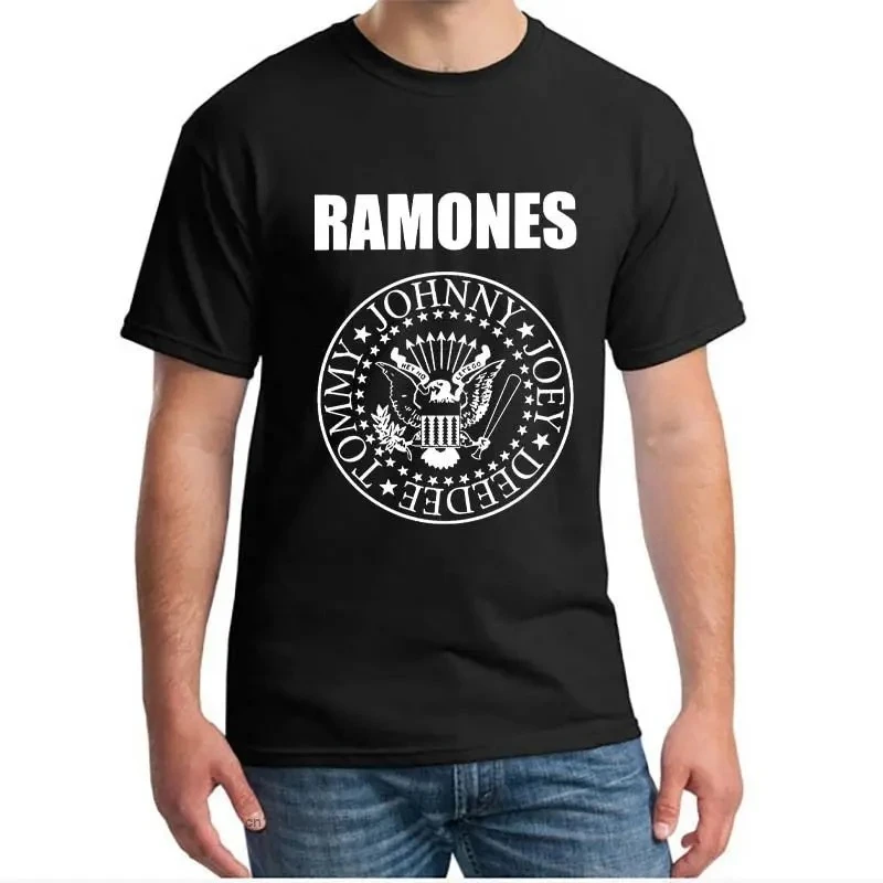 LE-Fghfg-Camiseta-con-estampado-de-sello-Ramone-para-mujer-camisa ...