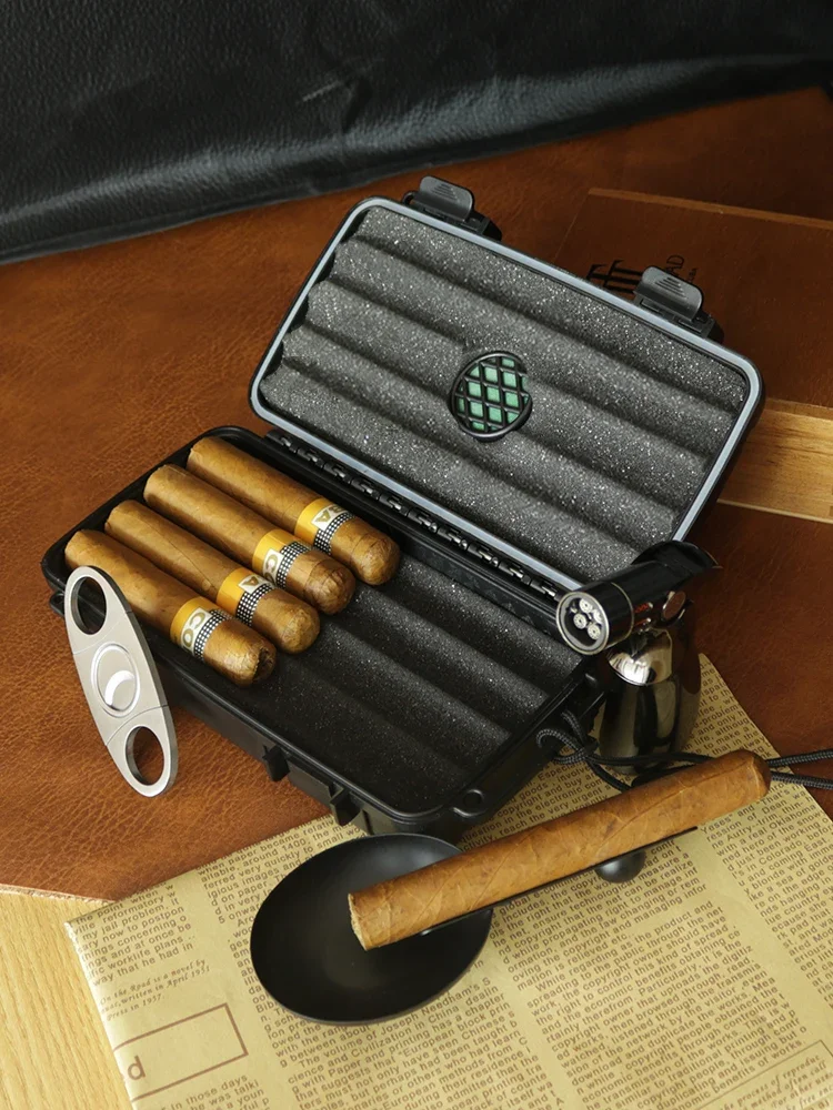 Cigar-Humidor-Case-Waterproof-Travel-Smoking-Box-Storage-4-Cigars-Box ...