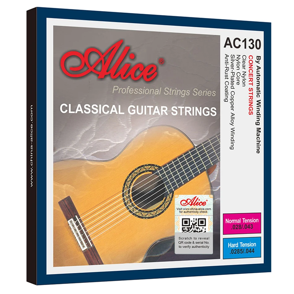 Alice AC130 Professional Classical Guitar Guitarra Strings Sliver Plated Copper Wound Clear ...