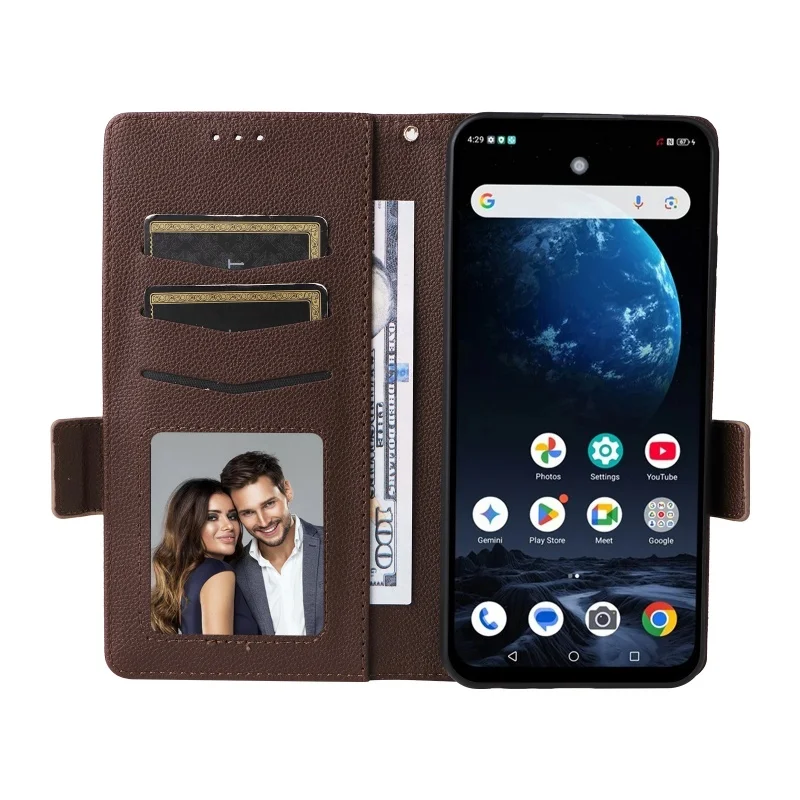 For Optus X pro 2 5G Luxury Smooth Wallet Case with Magnetic Side ...