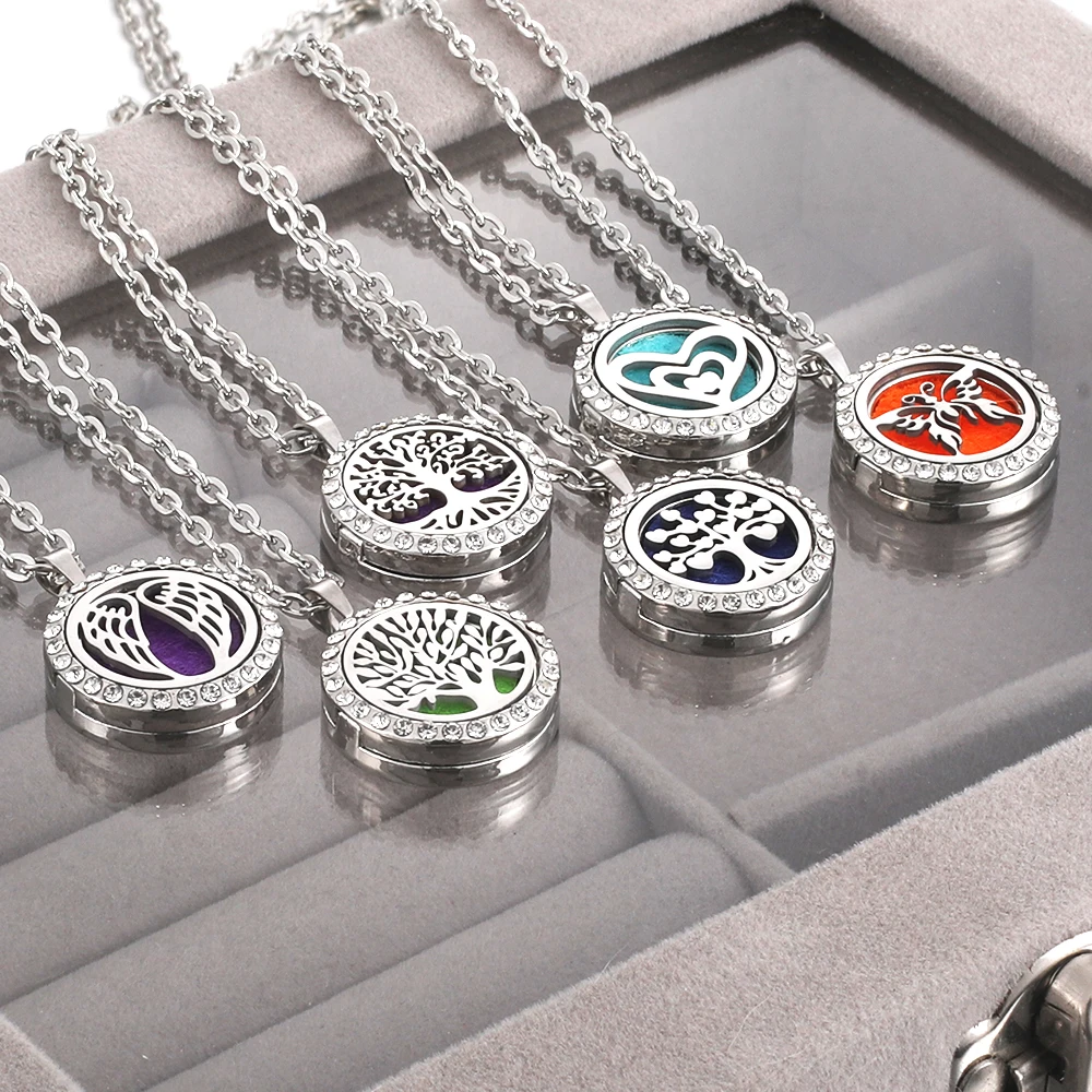 Tree-of-Life-Aromatherapy-Necklace-Essential-Oil-Diffuser-Stainless ...
