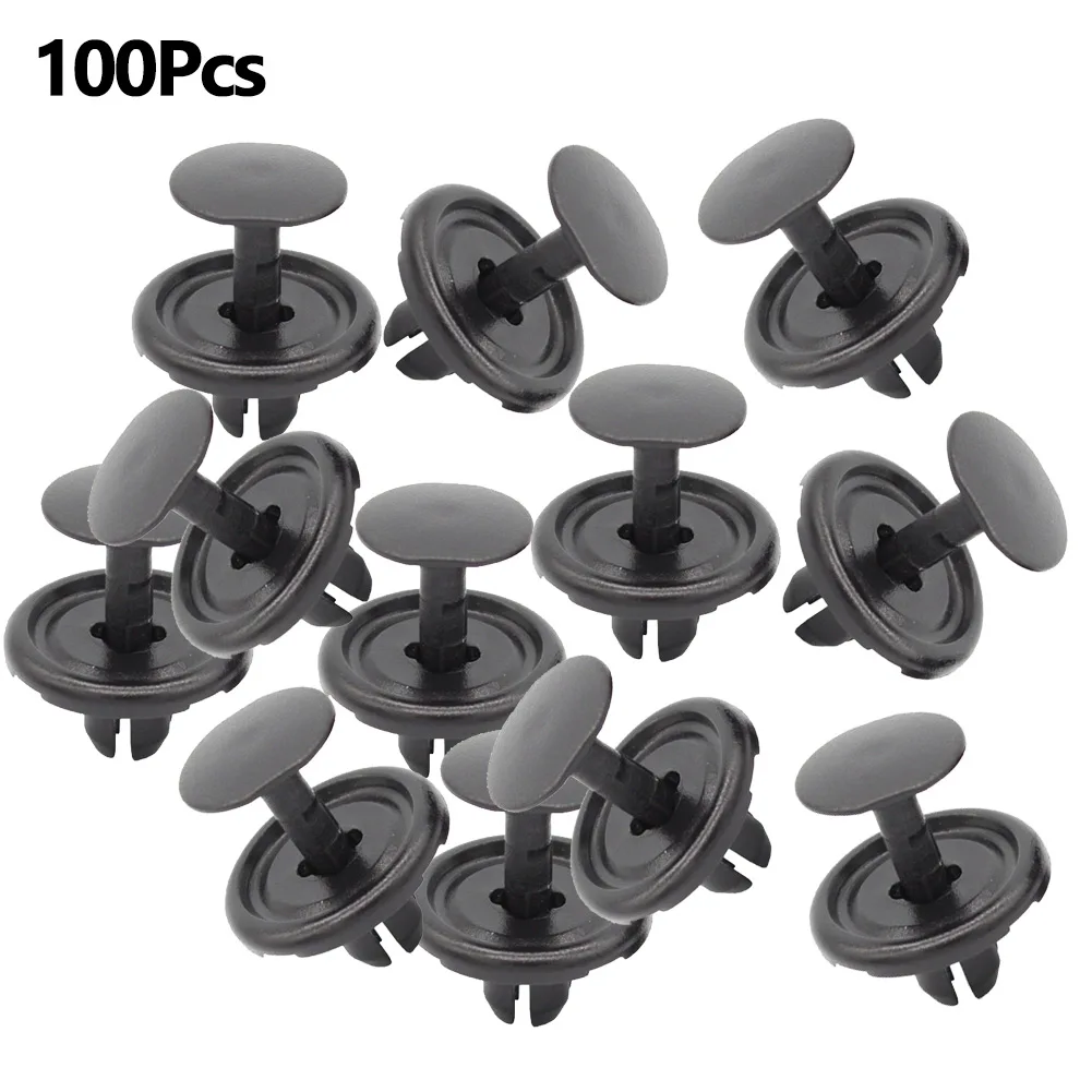 90467-07214 100 Pcs Nylon Clip 20mm X 9mm Black Nylon Fender Liner Retainer Fits Into 7mm Hole ...