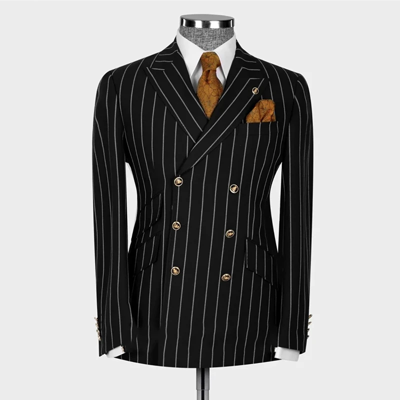 Men-Striped-Latest-Design-Double-Breasted-Buttons-Suits-Jacket-Slim-Fit ...