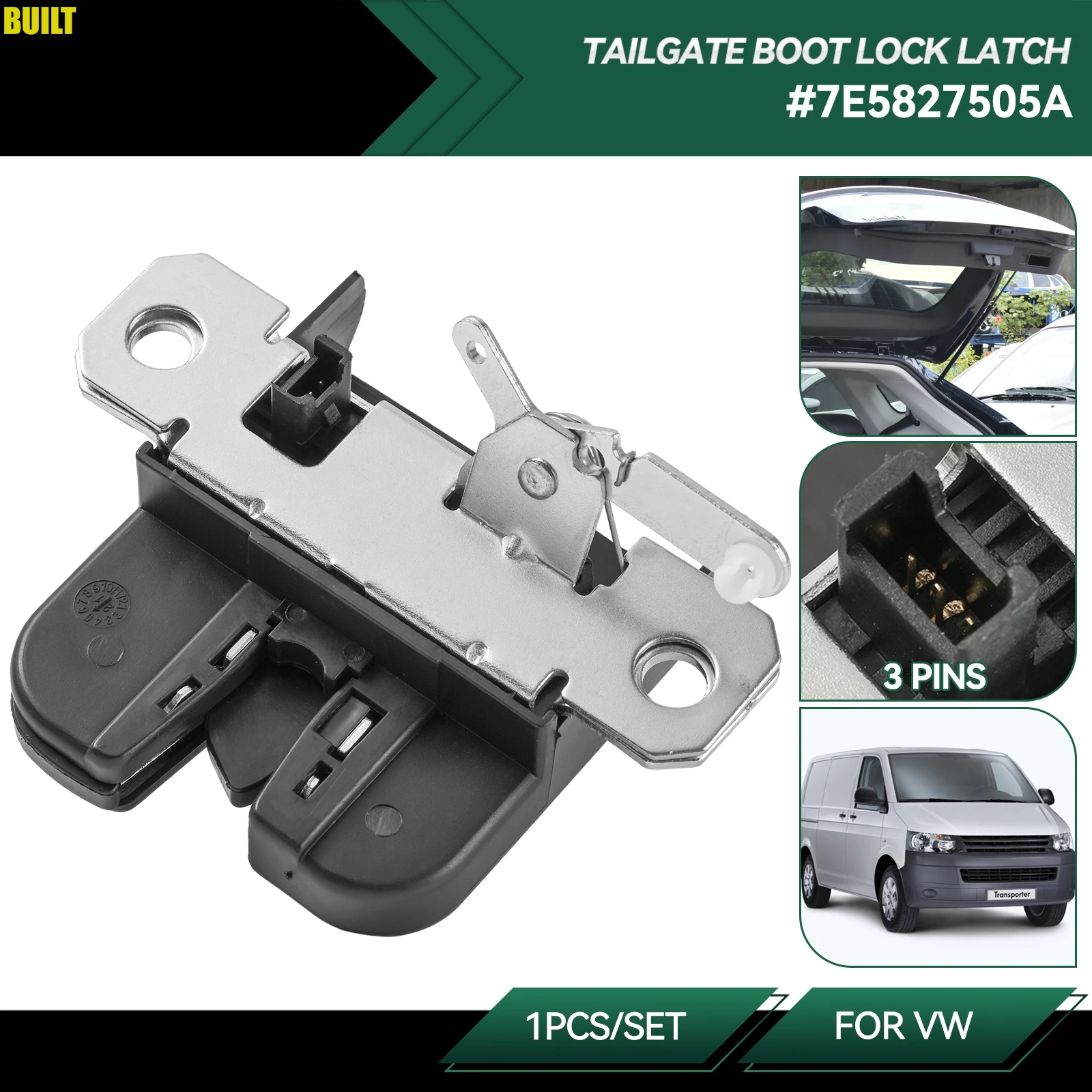 For-VW-Transporter-T5-2003-ON-Campmob-2010-ON-Tailgate-Boot-Lock-Latch ...