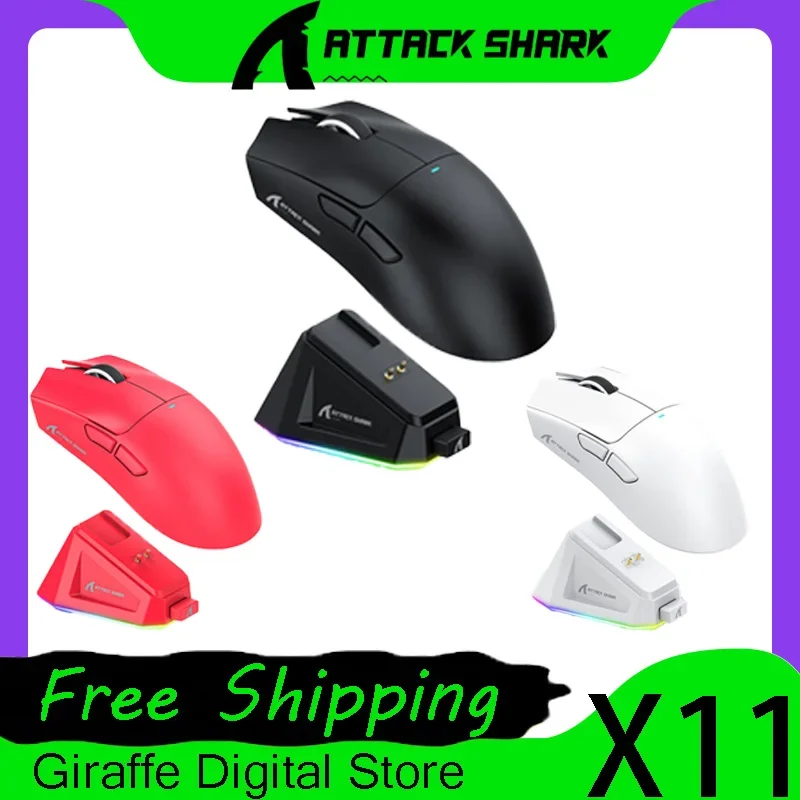 Attack-Shark-X11-Bluetooth-three-mode-wireless-mouse-PAW3311-22000DPI ...