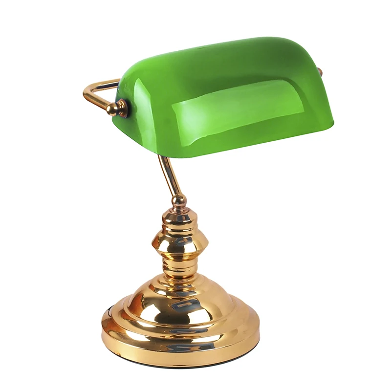 1pcs-LED-BankTable-Lamp-Retro-Vintage-Green-White-Color-Plastic-Glass ...