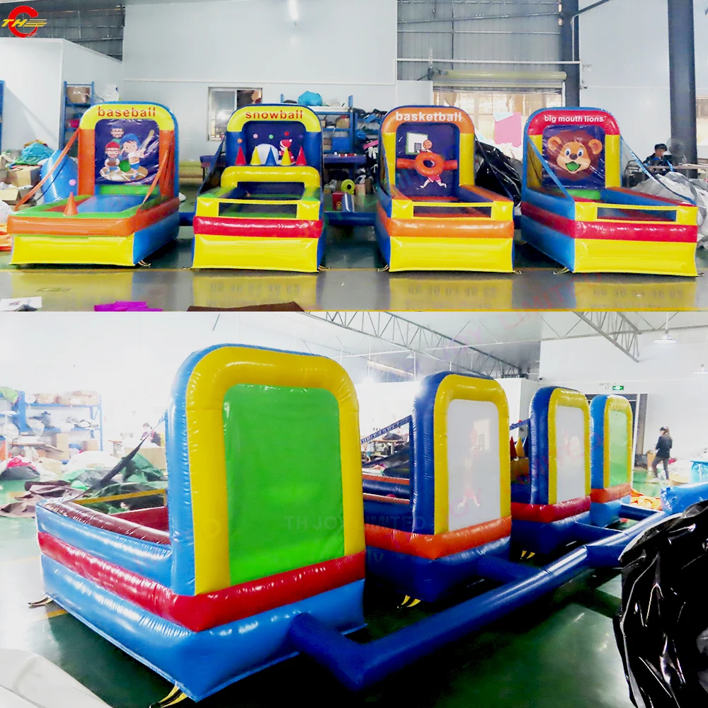 Outdoor Activities 4 in 1 Inflatable Carnival Games Commercial Party ...