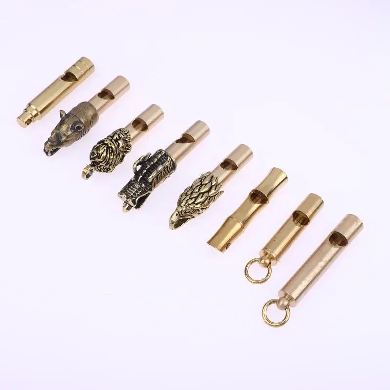 Pure Brass Whistle Keychain Outdoor Gear Bamboo Node Dragon Head Judge ...