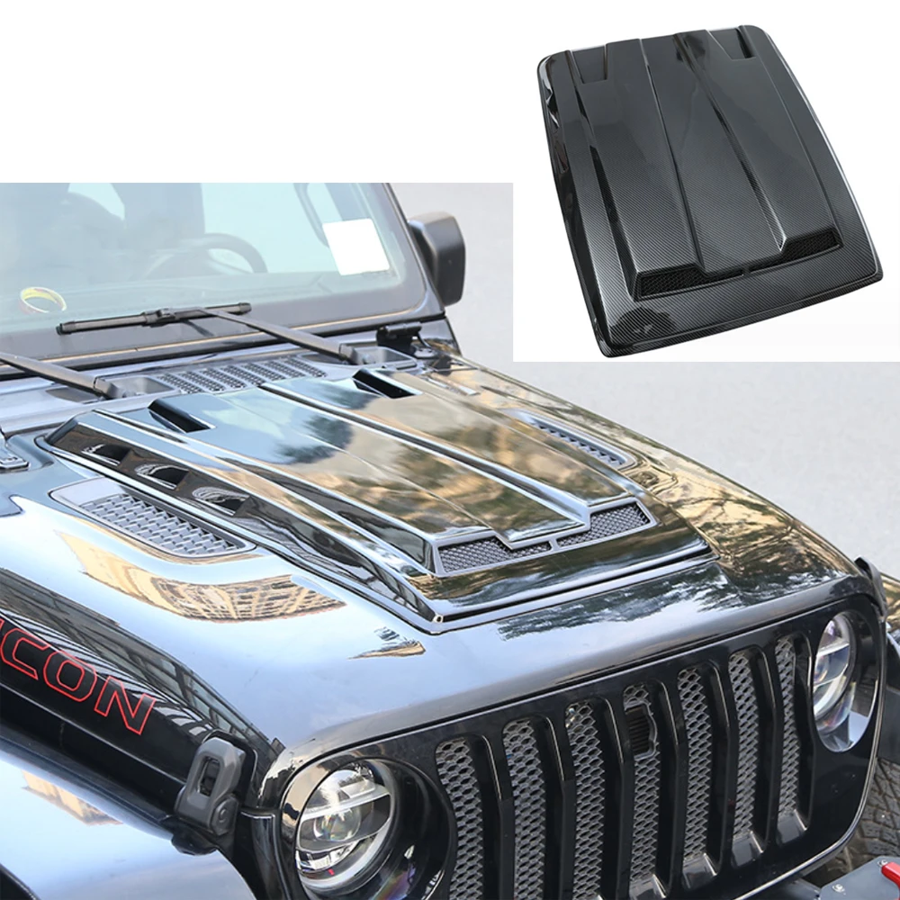 Front Engine Hood Air Vent Cover Decoration For Jeep Wrangler JL 2018 ...