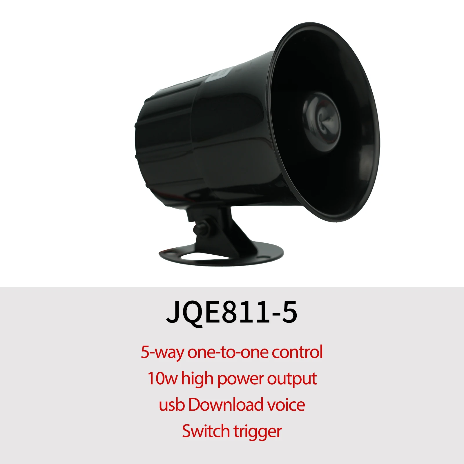 5 Tone Loud Horn Speaker 32V 10W Intelligent Amplifier Alarm Siren and ...