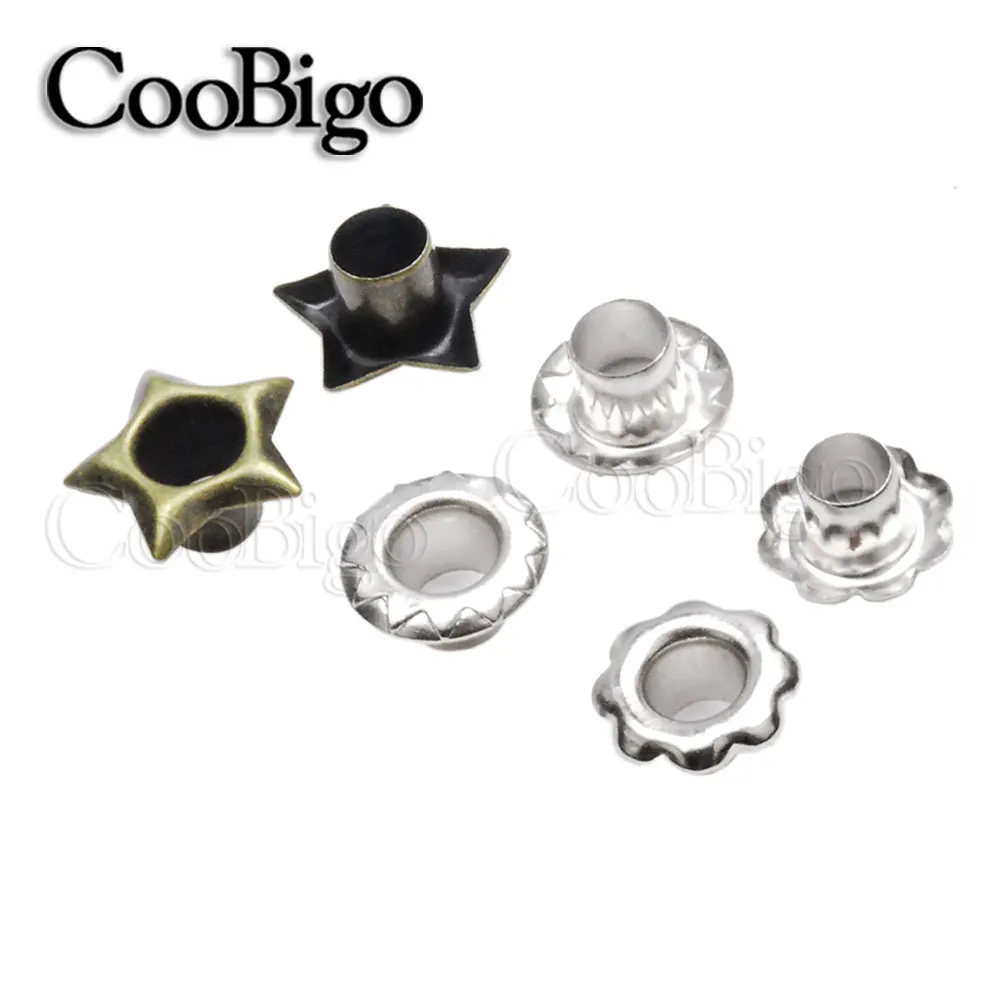 100pcs-Star-Eyelet-Metal-Flower-Eyelets-for-Scrapbooking-Leather-Craft ...