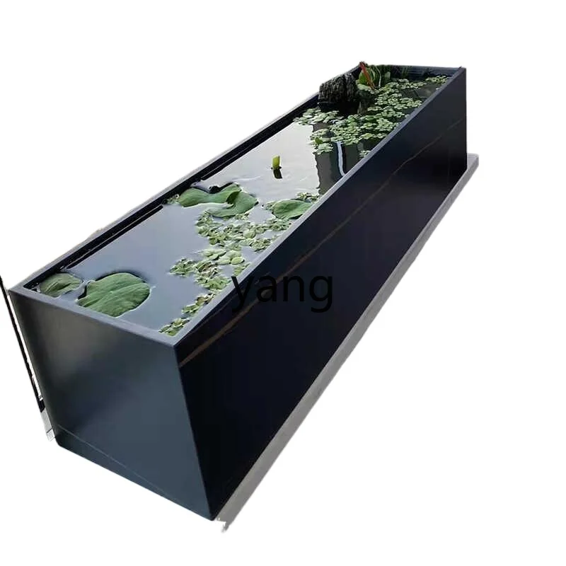 LTT rock slab fish pond balcony outdoor fish jar garden stone tank ...
