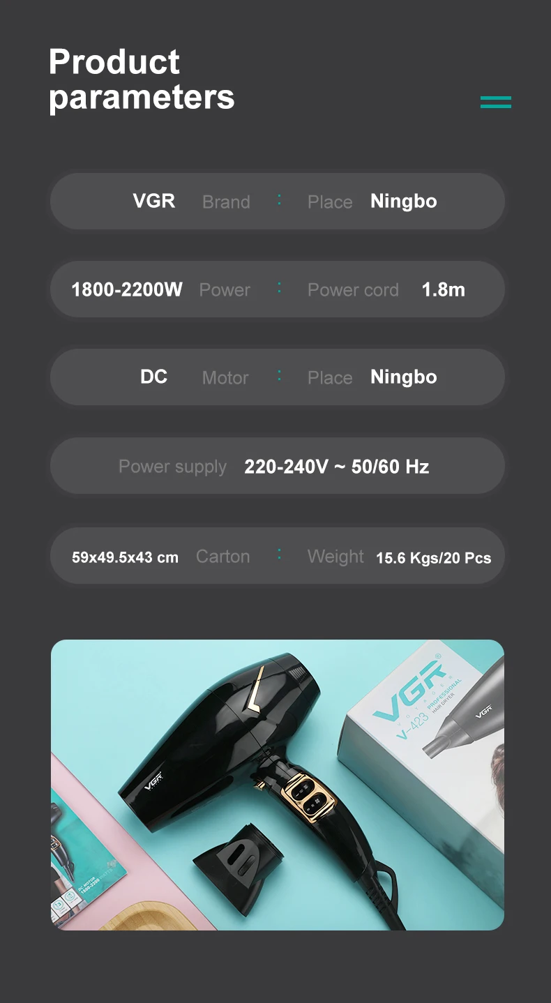 VGR V-423 Hair Dryer Price in Bangladesh - ShopZ BD