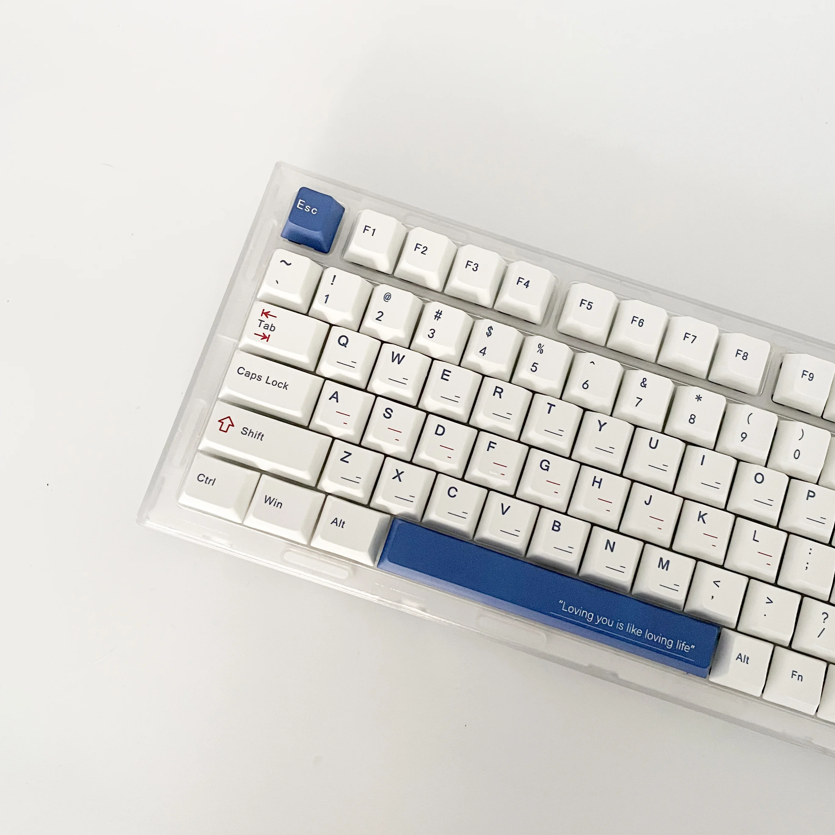 GMK-Keycap-Cherry-Profile-Dye-Sub-PBT-ISO-Keycaps-Darling-pink-Klein ...