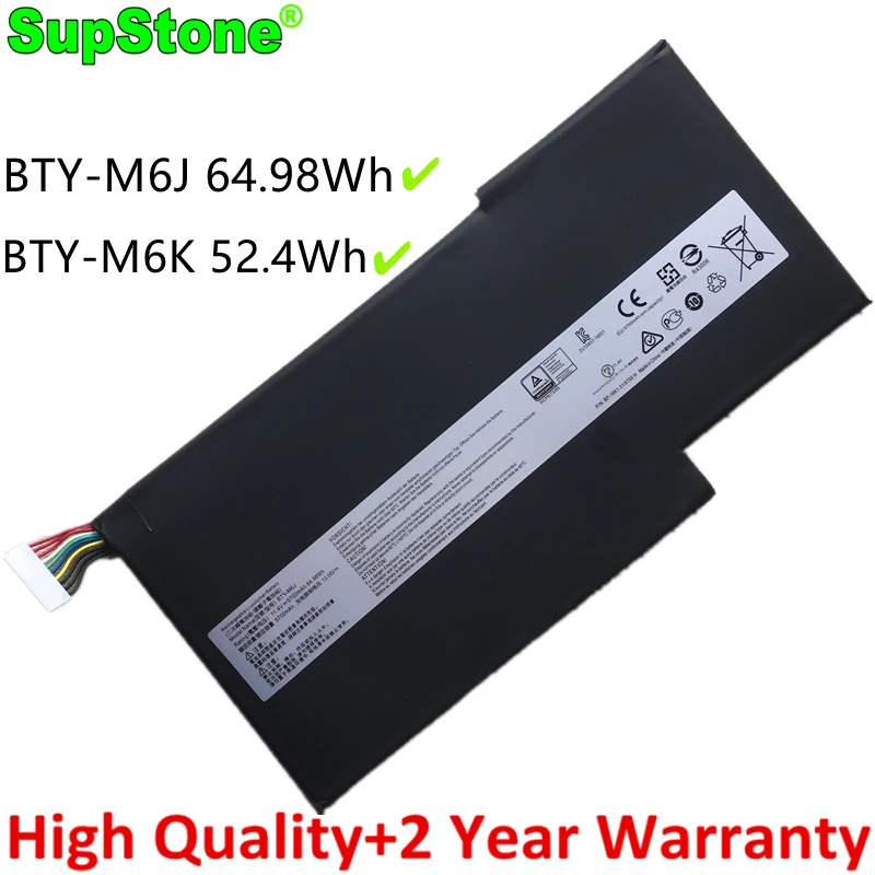 SupStone BTY M6K M6J Battery For MSI GS63VR GF63 GS73 WS63 GF75 WF65 ...