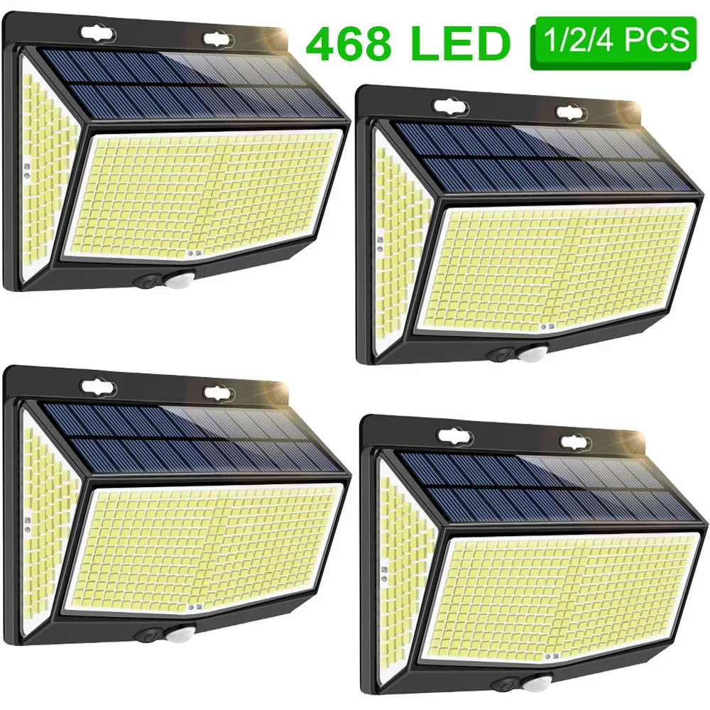 248 468 Led 반사판 태양 정원 조명 야외 방수 센서 스포트 라이트 햇빛 배터리 태양 전원 랜 턴 가로등 Solar