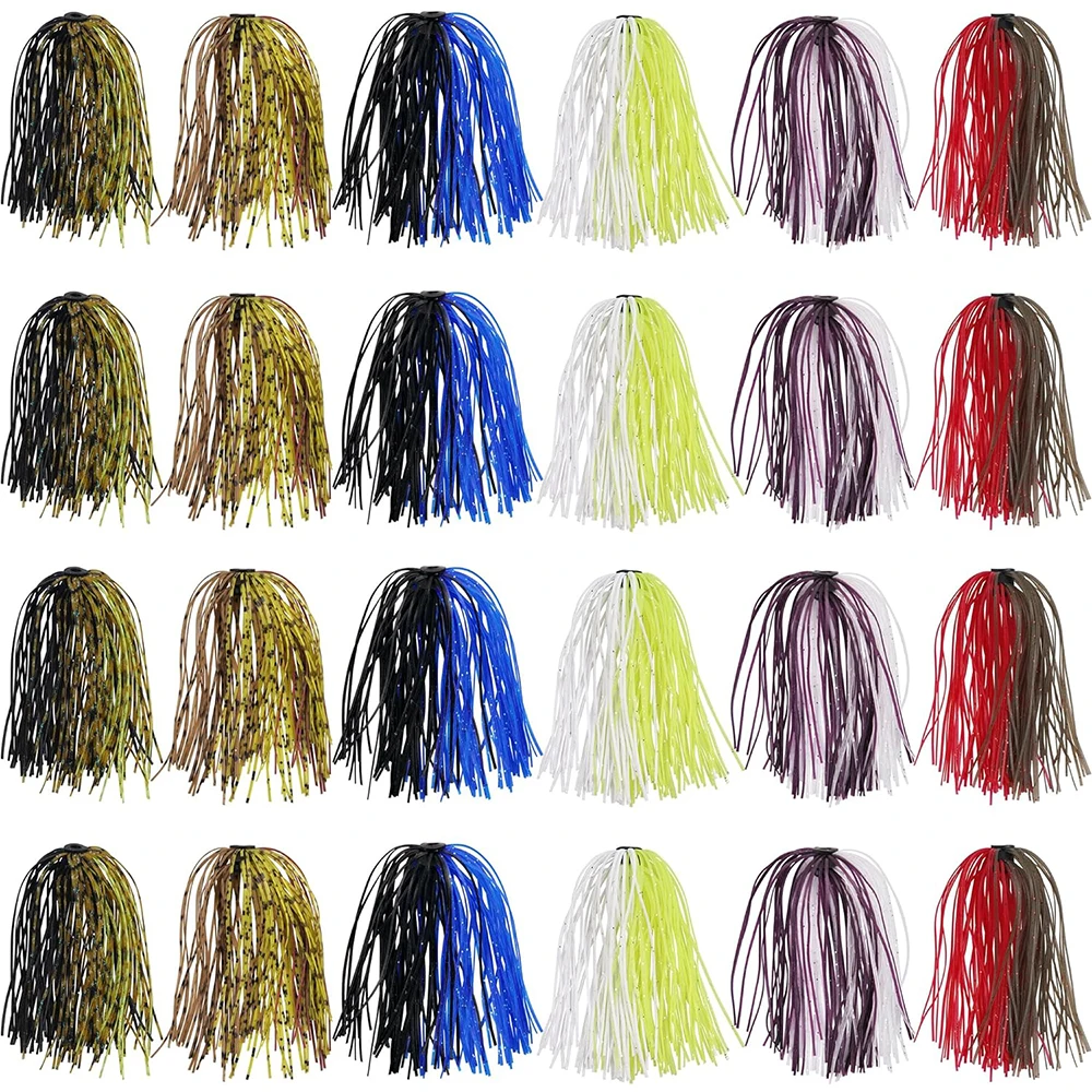 100-50Pcs-Silicone-Jig-Skirts-DIY-Fishing-Bass-Lure-50-Strands ...