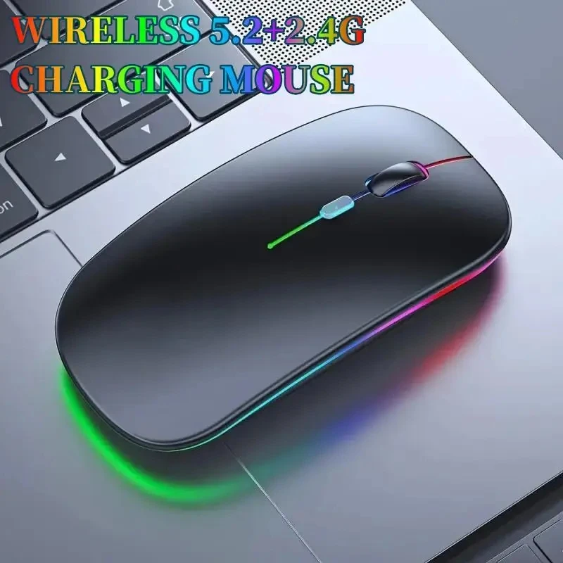 Wireless-Mouse-Gaming-Mouse-Hintergrund-beleuchtung-USB-kompatible-RGB-wiederauf-ladbare-M-use ...
