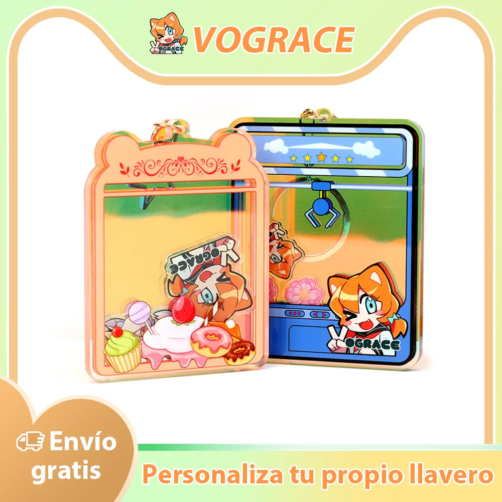 Vograce Custom Rainbow Shaker Llavero Nuevo Dise O Anime Cartoon Acr