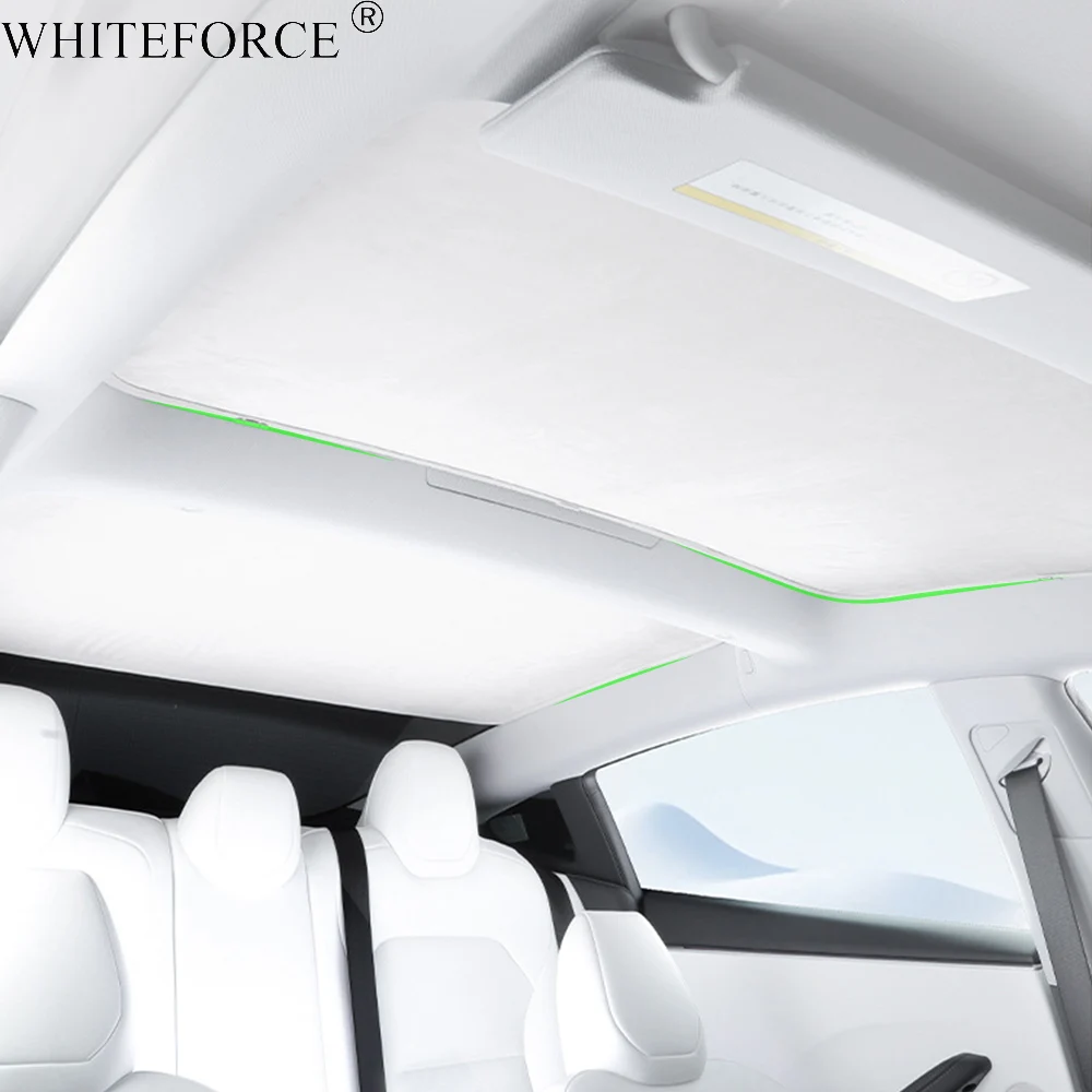 For-Tesla-Model-3-Highland-Thickened-Suede-Segmented-Sunroof-Sunshade ...