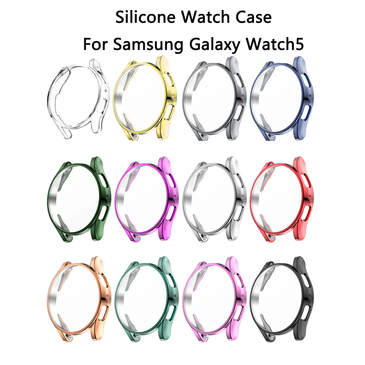 Silicone-Watch-Case-For-Samsung-Galaxy-Watch5-40mm-Anti-fall-Cover ...