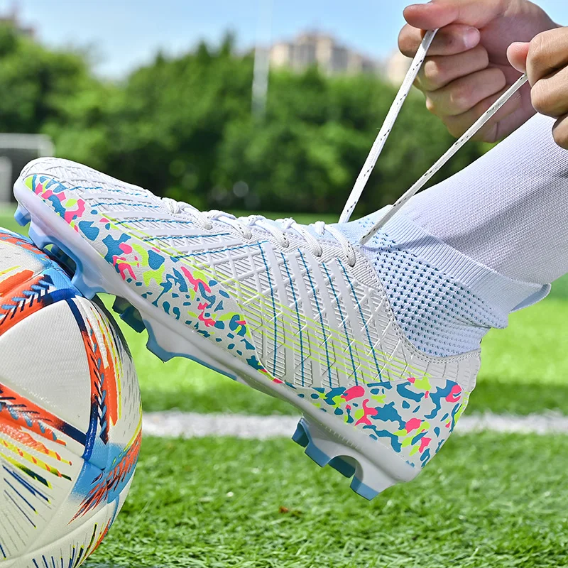 High-Quality-FG-Football-Field-Boots-Men-White-Non-slip-Men-s-Soccer ...
