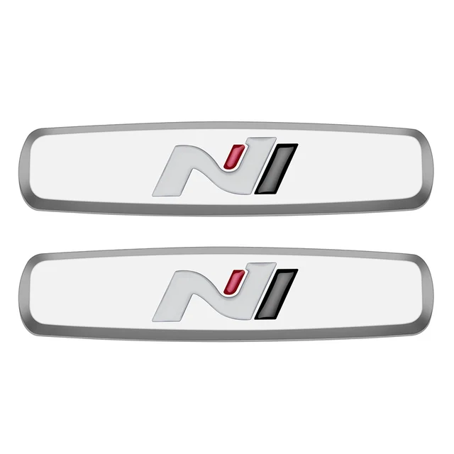 Metal 2pcs N LOGO For Hyundai Sticker Hyundai Car Seat Sticker N LINE ...
