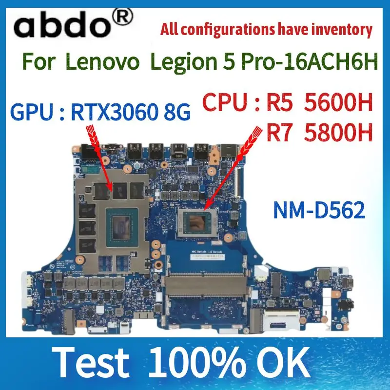 NM-D562-For-Lenovo-Legion-5-Pro-16ACH6H-Laptop-Motherboard-W-GPU-R5 ...