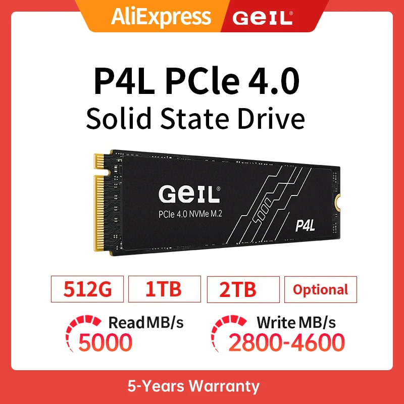 GeIL P4L PRO Internal Solid State Drive M2 SSD 1TB 2tb 4TB M.2 NVME 1.4 PCIe 4.0 SSD Disk Gen ...