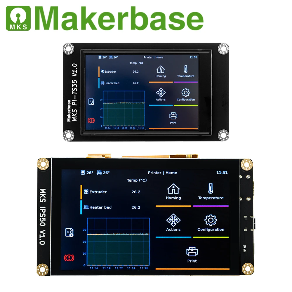 Makerbase-mks Pi Placa Quad-core 64bits Soc Onboard Klipper 3.5 Tela Sensível Ao Toque Para ...