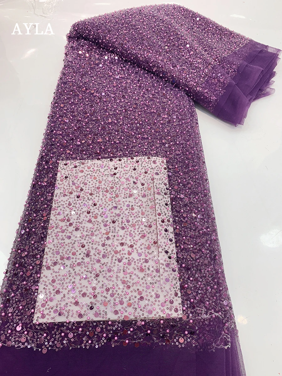 25 Colors 5 Yards High Quality French Tulle Net Sequin Fabrics Luxury ...